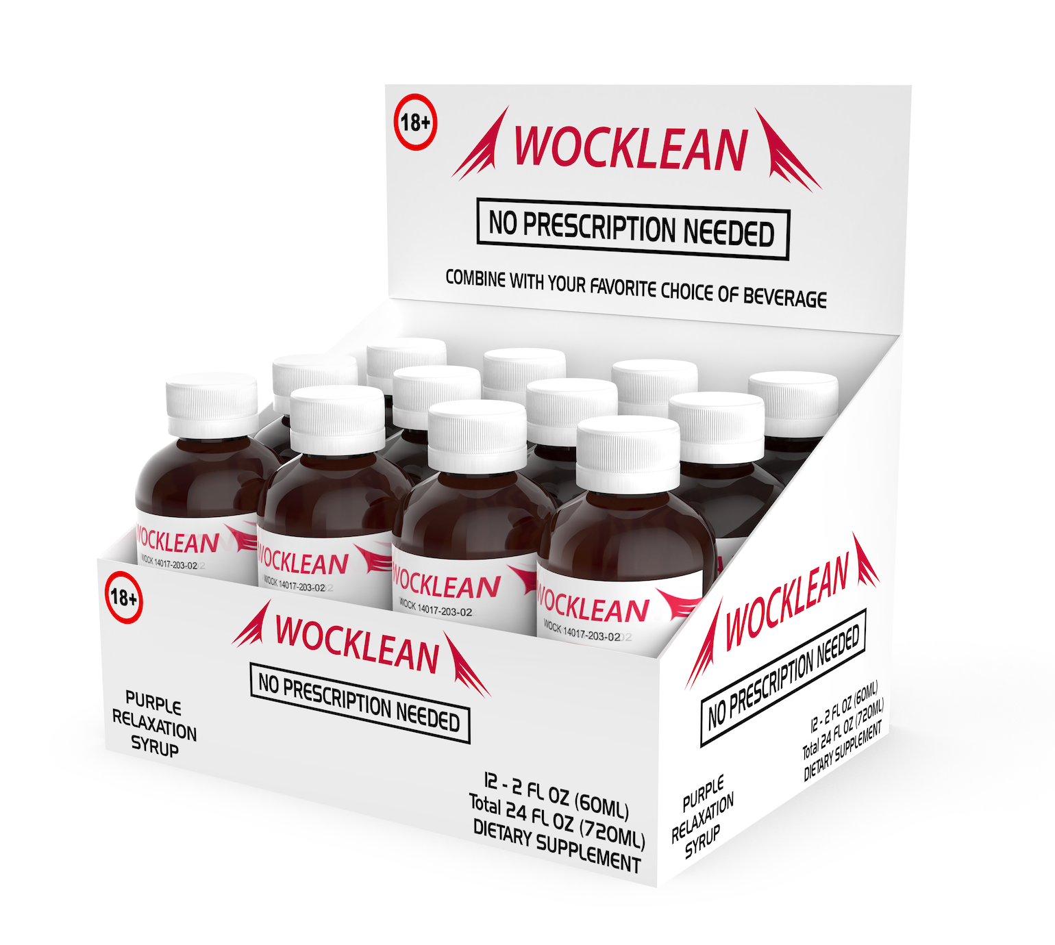 Wocklean Legal Lean All Natural Purple Relaxation Syrup (4oz)