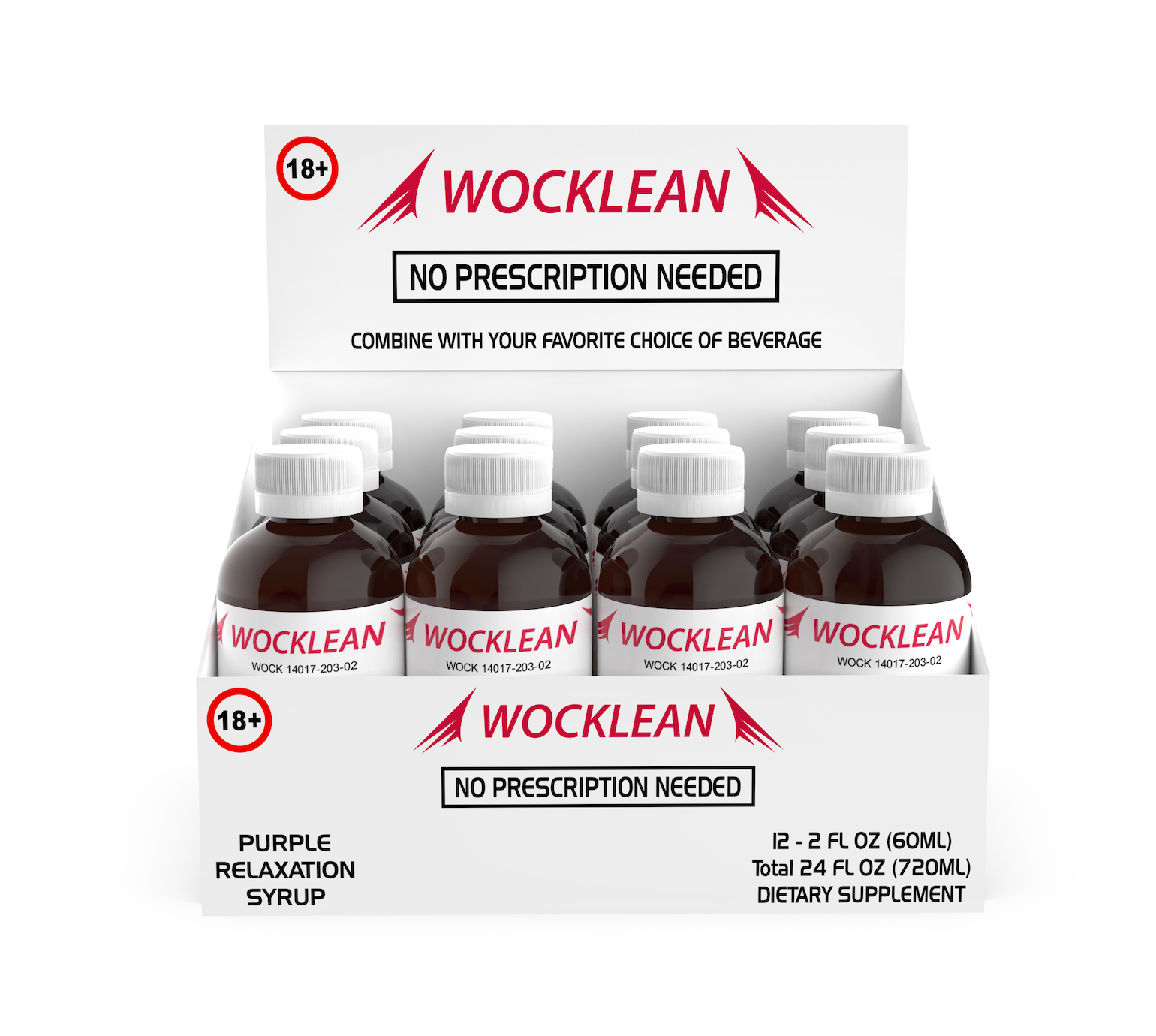 Wocklean Legal Lean All Natural Purple Relaxation Syrup (4oz)